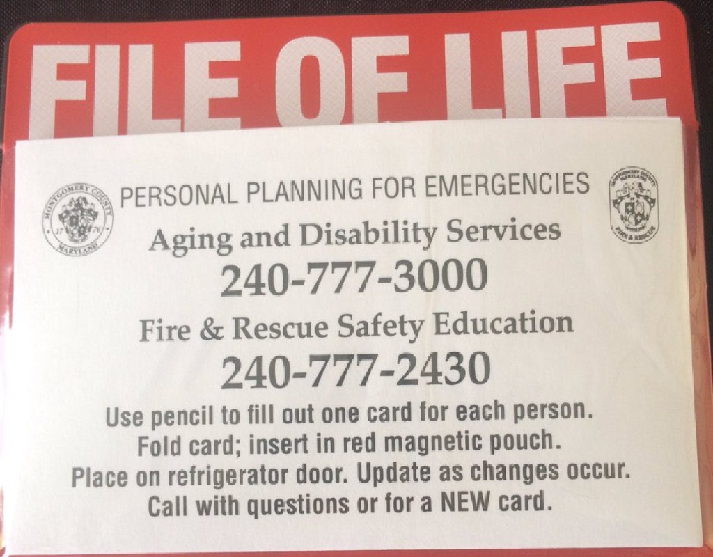 'File of Life' Form Prepares Residents to Make Trip to Hospital Alone ...