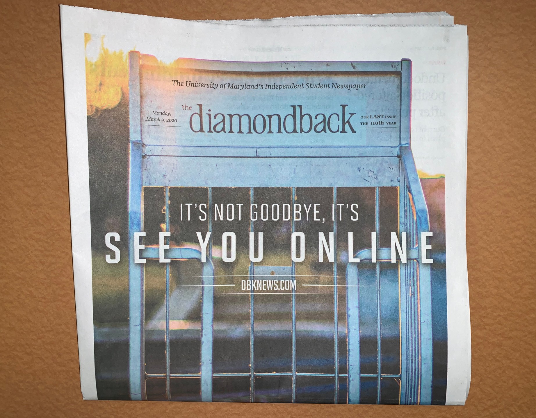 UMD's Diamondback Newspaper Releases Final Print Edition - Montgomery ...