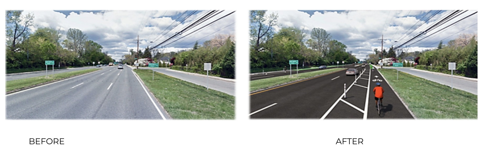 Bicycle Safety Measures Begin on Old Georgetown Road in Bethesda ...