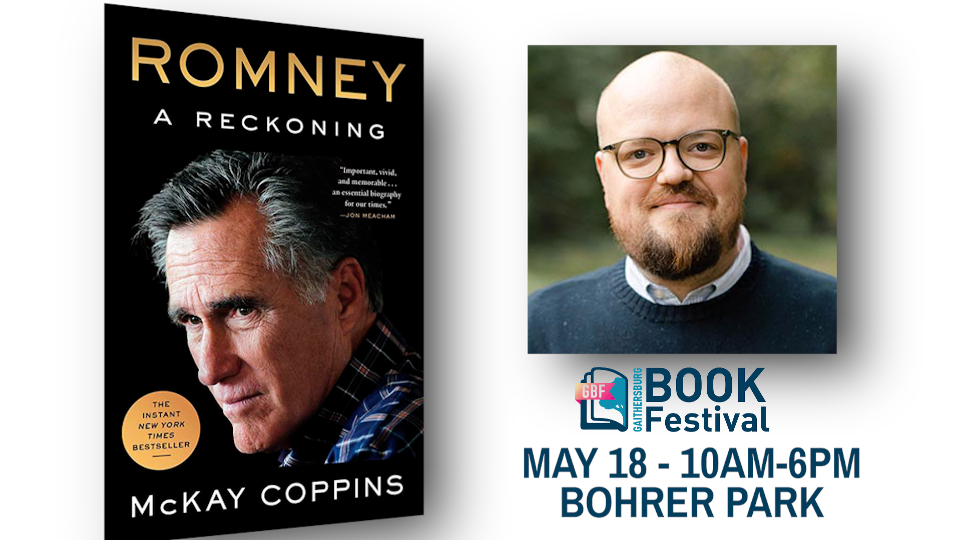 Political Writer McKay Coppins Featured at Gaithersburg Book Festival ...