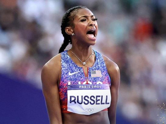 Masai Russell Takes Gold in 100 Meter Hurdles - Montgomery Community Media