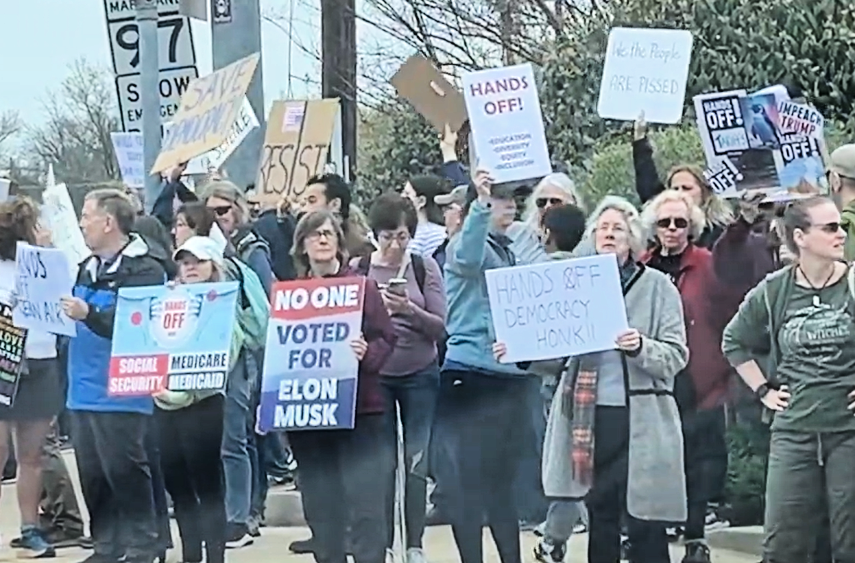 Residents Rally with Hands Off Protests - Montgomery Community Media