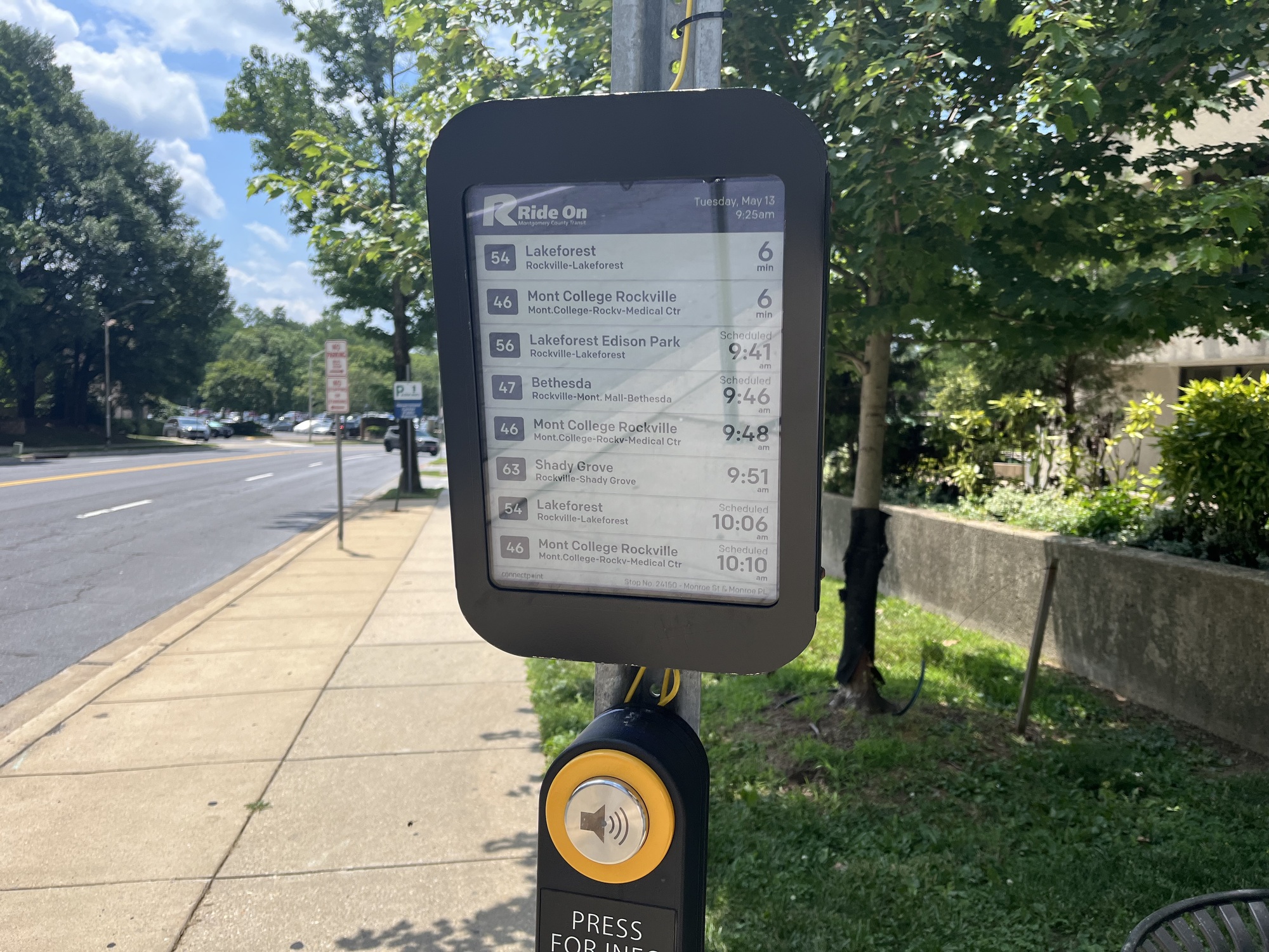 Real-Time Arrival Displays Coming to a Bus Stop Near You - Montgomery ...