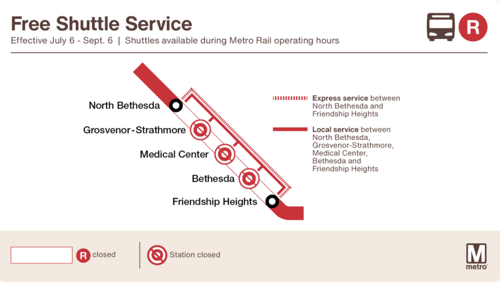 Temporary bus-only lanes coming to Rockville Pike during Metro Red Line ...